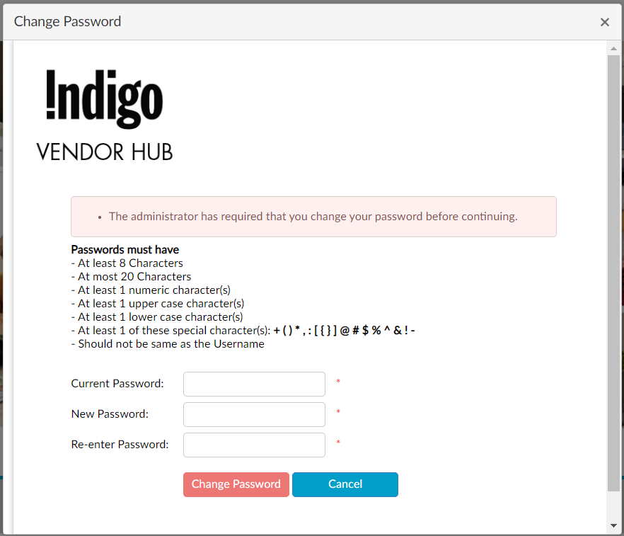 How to Reset Your Password – Indigo Vendor Help